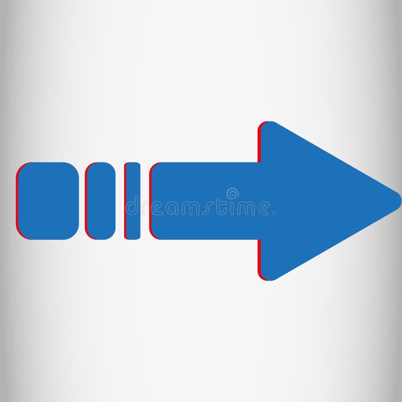 The Pointer Arrow To the Right. Stock Illustration - Illustration of ...