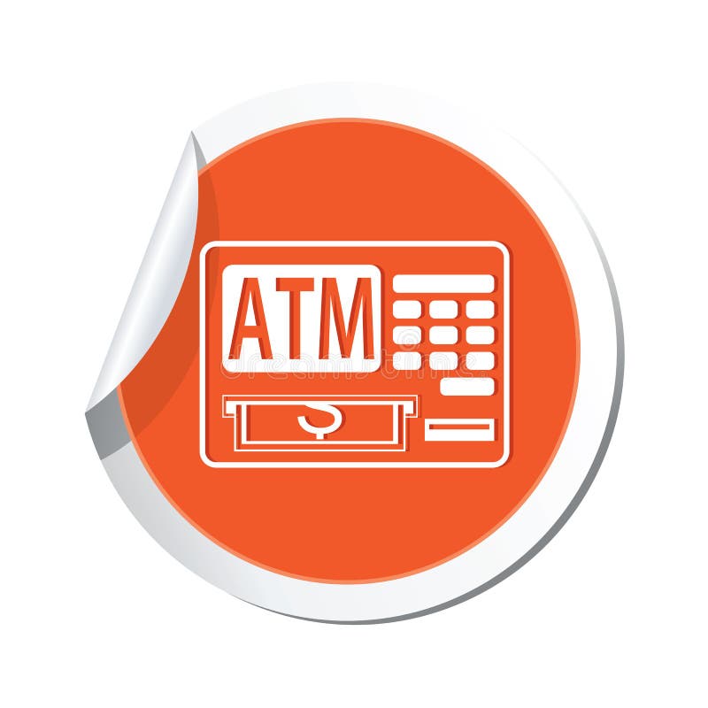 Pointer with ATM Cash Point Icon Stock Vector - Illustration of design ...