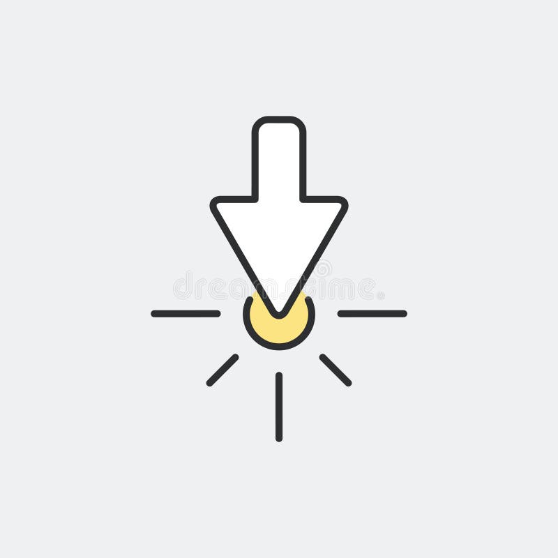 Pointer Button Symbol Concept. Stock Vector - Illustration of push ...