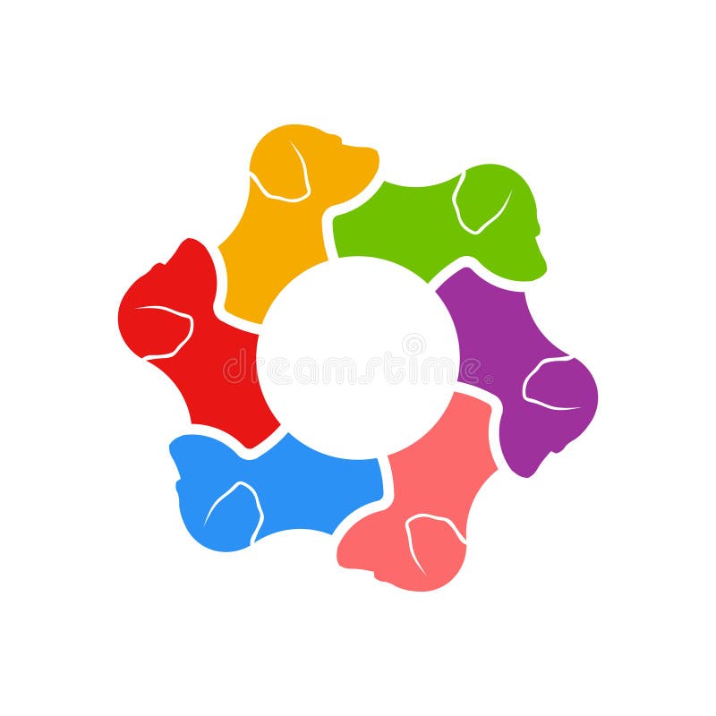 Pointer Circle of Dogs. Vector Illustration Stock Vector - Illustration ...