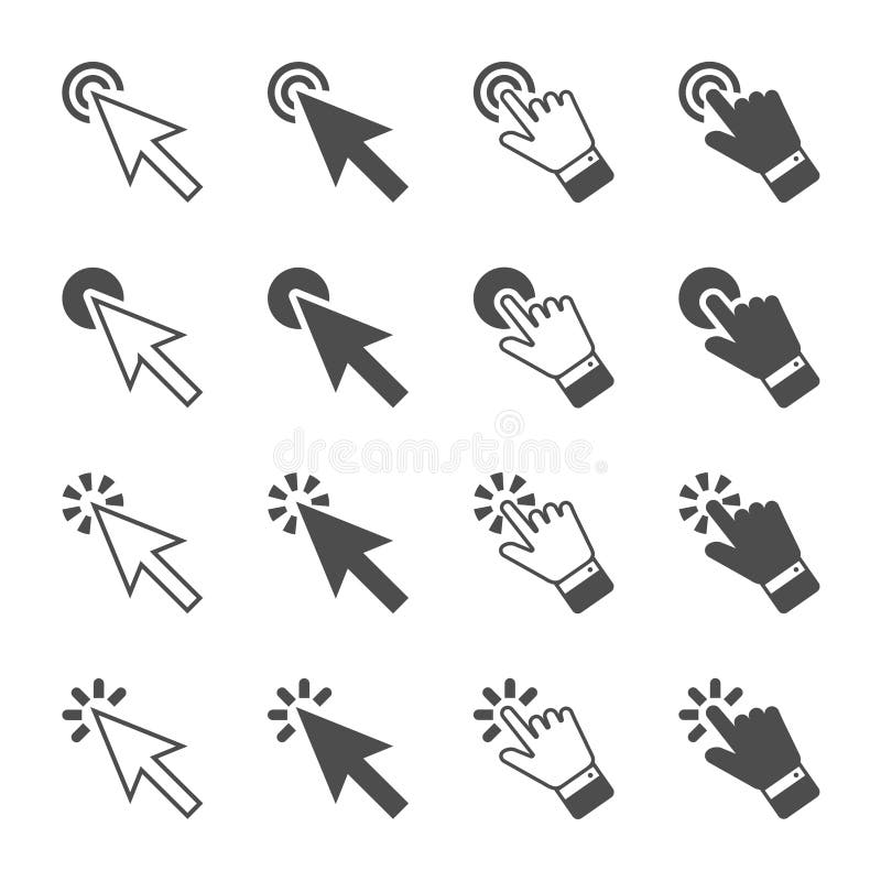 Pointer Click Icon. Clicking Cursor, Pointing Hand Clicks and Waiting ... Pointer Click Icon. Clicking Cursor, Pointing Hand Clicks and Waiting ...