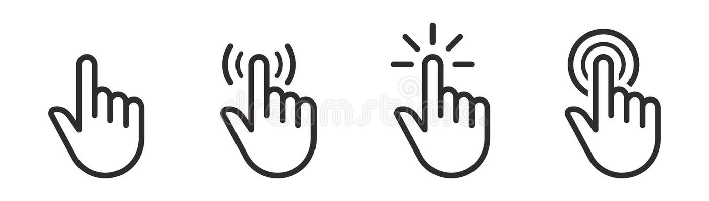 Pointing Finger Cursor Mouse Stock Illustrations – 1,974 Pointing ...