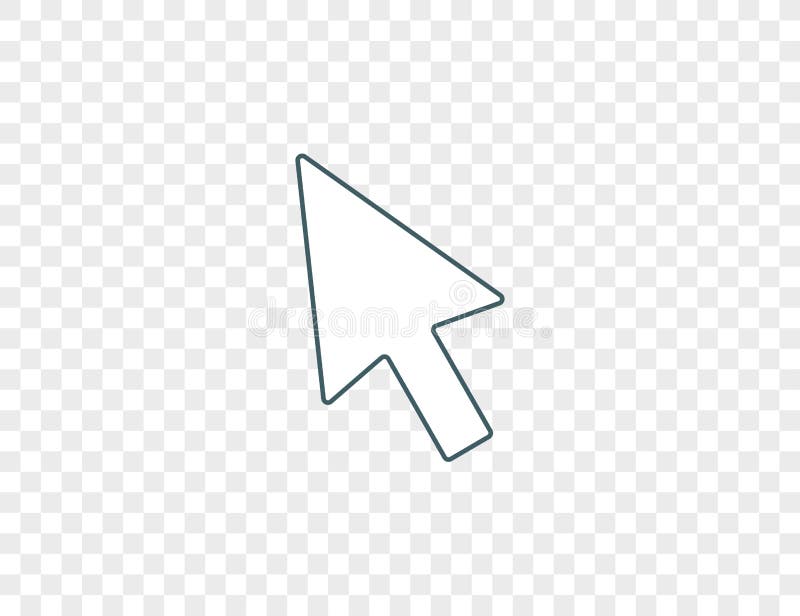 Pointer, Cursor, Arrow Icon on Transparent Background. Vector ...