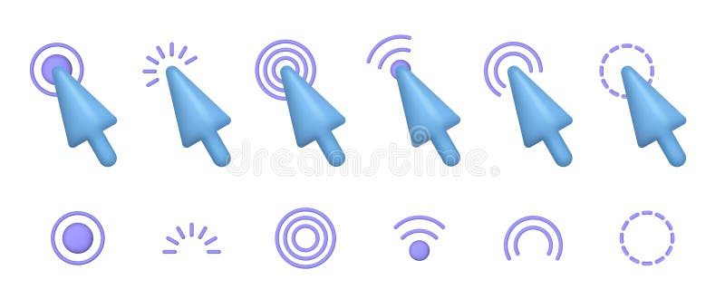 Pointer Cursor for Computer, UI Element Design Stock Vector ...