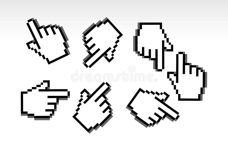Left-handed cursor stock vector. Illustration of isolated - 21273756