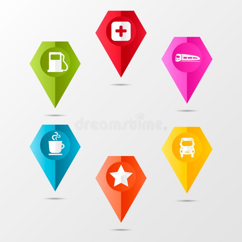 Pointer 3d Arrow Mark Illustration. Stock Vector - Illustration of ...