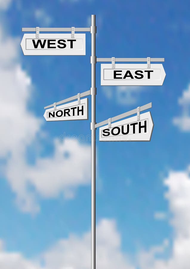 Pointer in Different Directions. Stock Vector - Illustration of blue ...