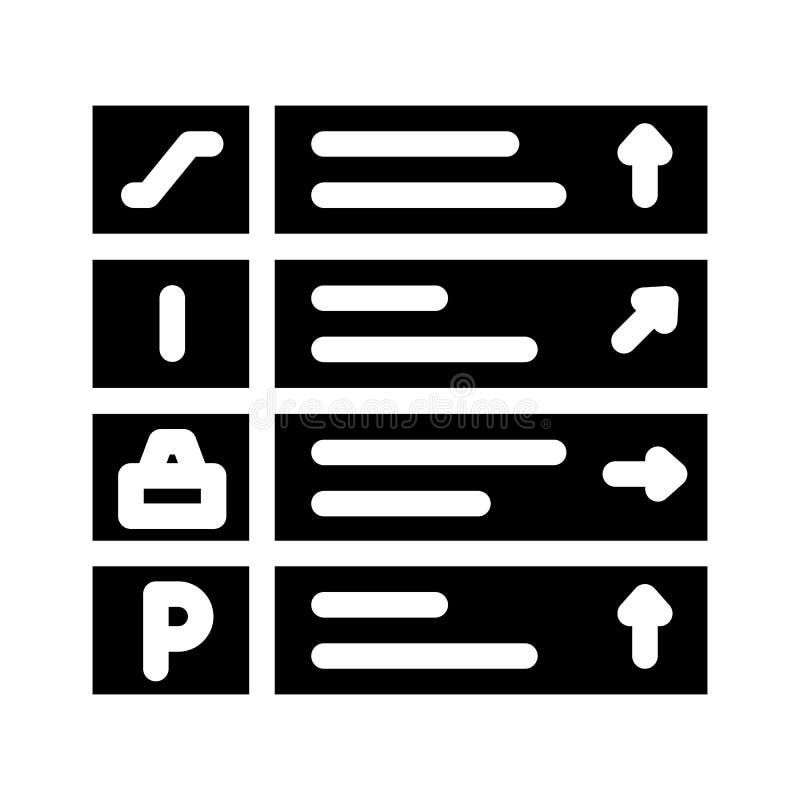 Pointer Direction Glyph Icon Vector Illustration Stock Vector ...