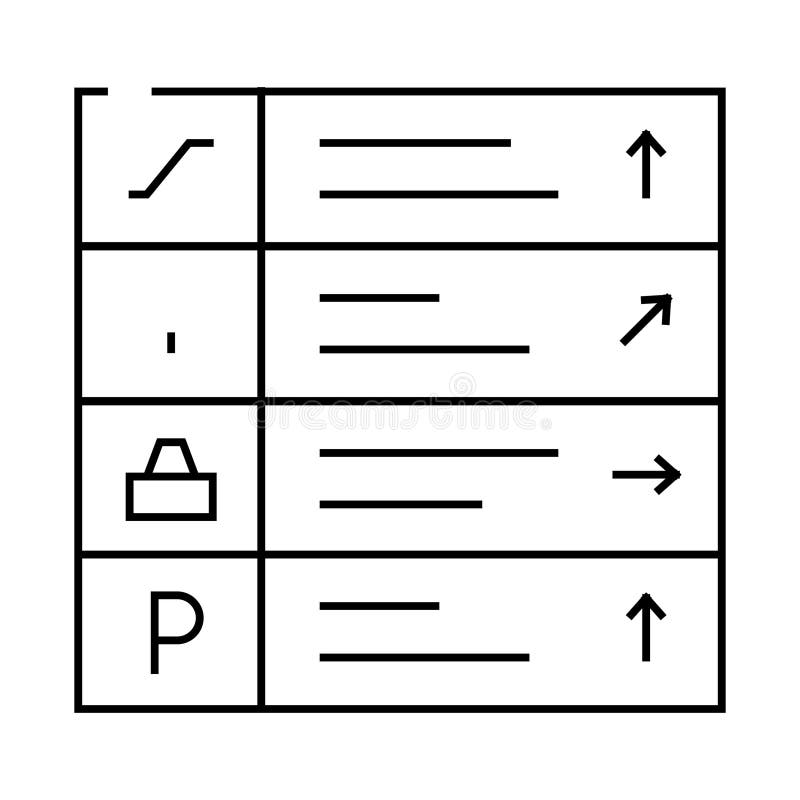 Pointer Direction Line Icon Vector Illustration Stock Illustration ...
