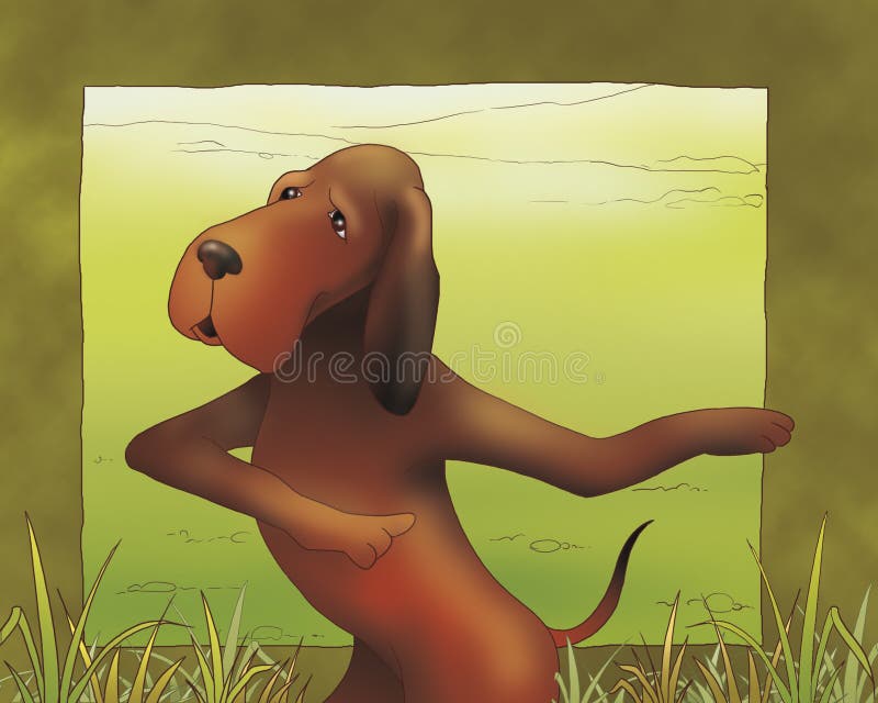Pointer dog - fairy tale stock illustration. Illustration of path - 4313731