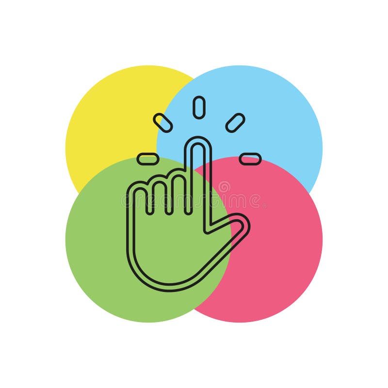 Pointer Finger Icon - Vector Hand Cursor Stock Illustration ...