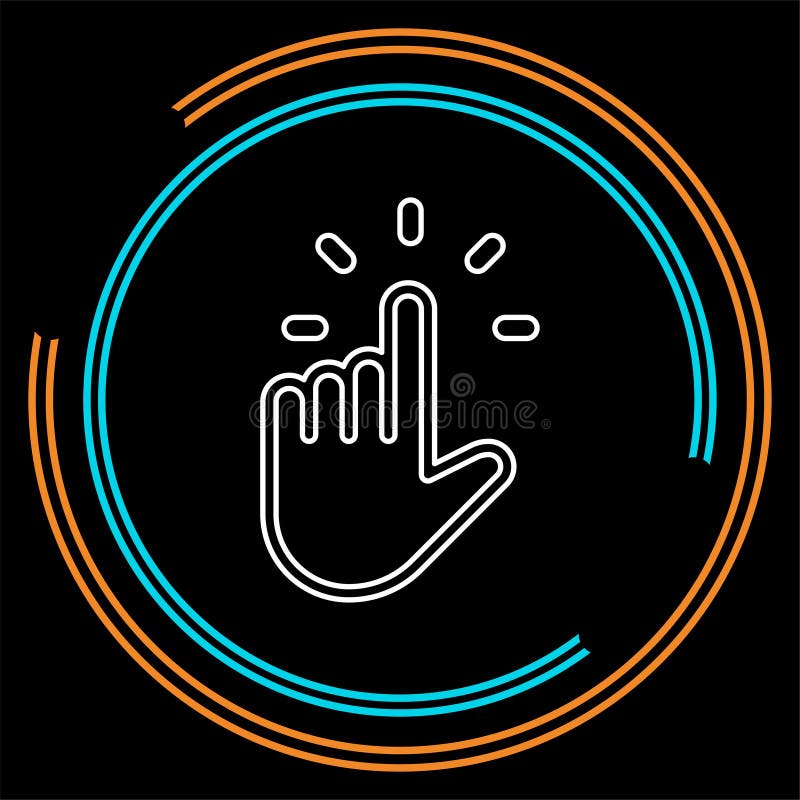 Pointer Finger Icon - Vector Hand Cursor Stock Vector - Illustration of ...