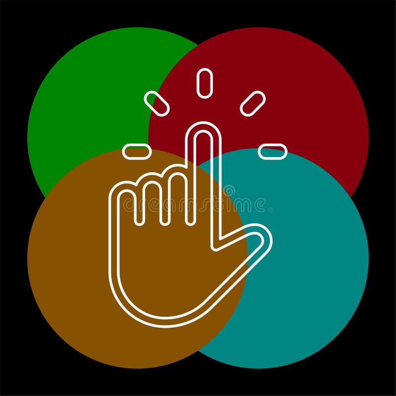 Pointer Finger Icon - Vector Hand Cursor Stock Vector - Illustration of ...
