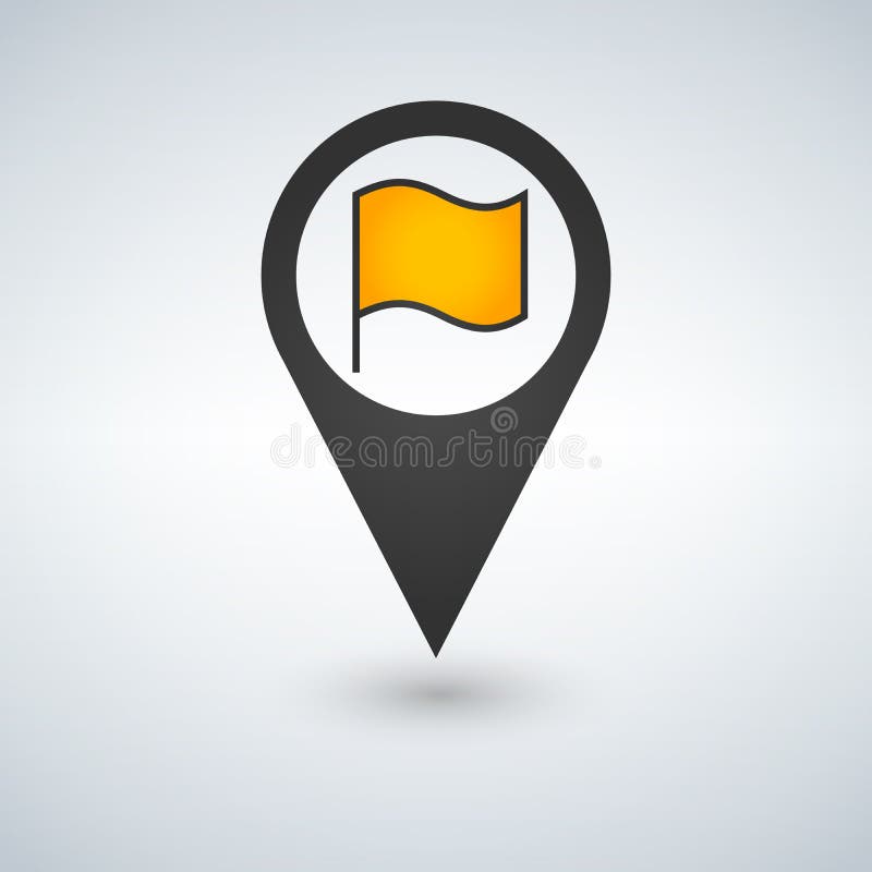 Pointer with the Flag Illustration. Stock Illustration - Illustration ...