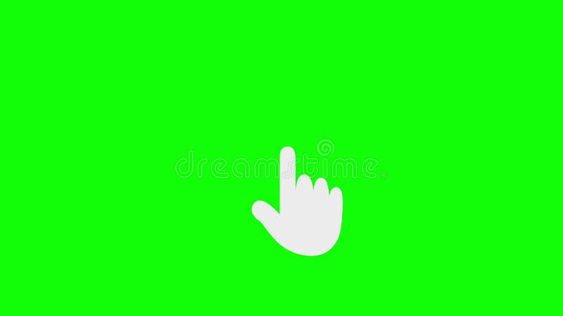 Pointer Hand Cursor on Green Screen Animation (Chroma Key) Stock ...