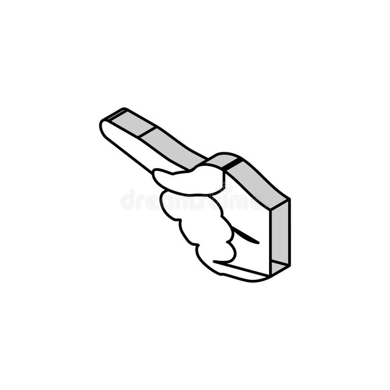 Pointer Hand Gesture Isometric Icon Vector Illustration Stock Vector ...