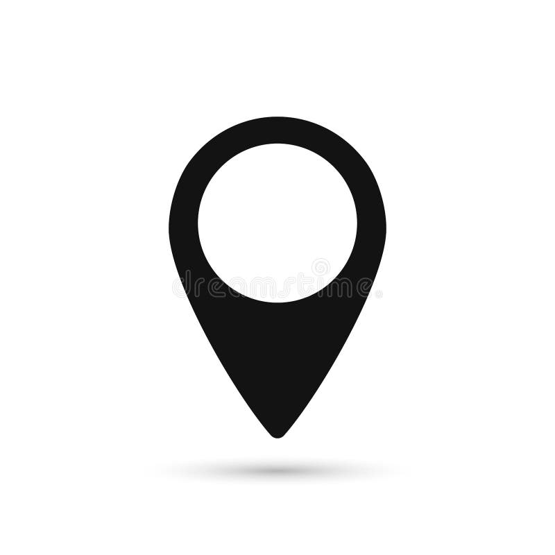 Pointer Icon, Flat Graphic Design Template, Symbol for Map, Vector ...