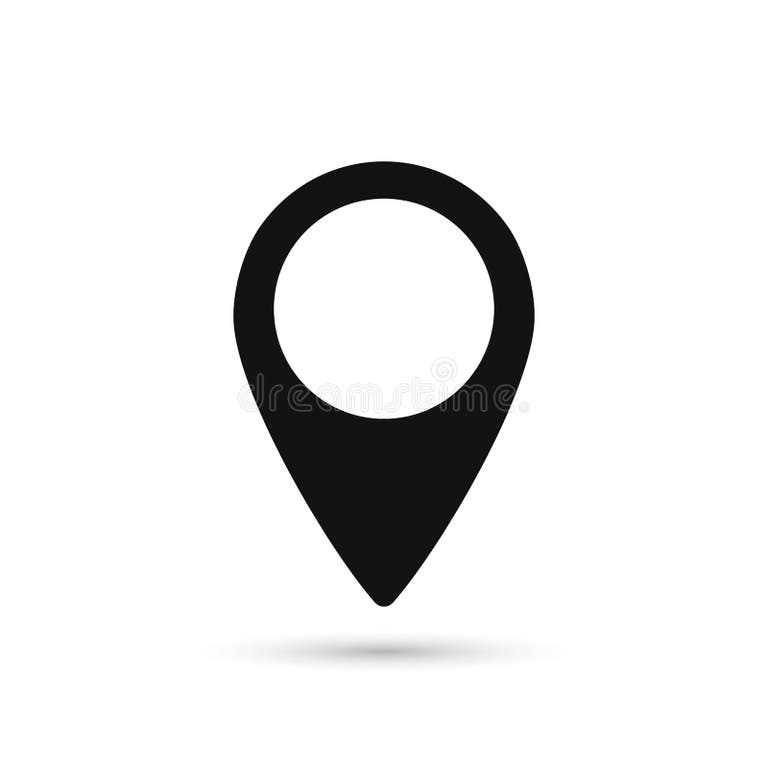 Pointer Icon, Flat Graphic Design Template, Symbol for Map, Vector ...