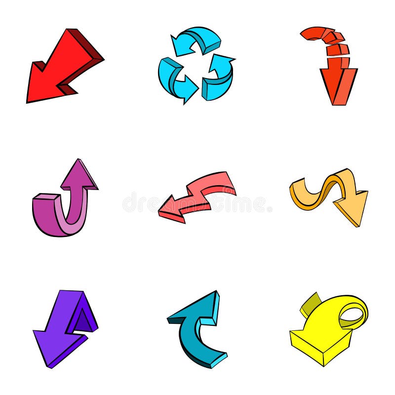 Pointer Icons Set, Cartoon Style Stock Vector - Illustration of reload ...