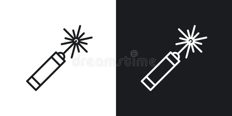Pointer Laser Icon Set. Light Beam Pen Vector Symbol in a Black Filled ...