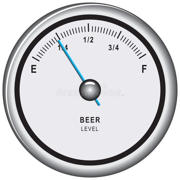 Pointer Level Indicator of Beer Stock Vector - Illustration of mash ...