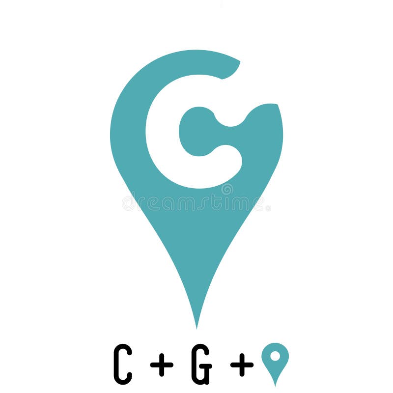 Pointer Logo Merged with Letters C and G Stock Vector - Illustration of ...