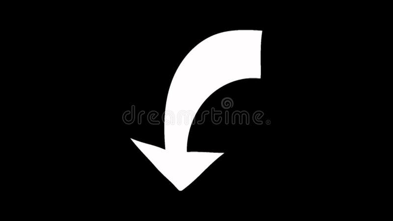 White Hand Drawn Arrow Motion. Stock Footage - Video of 2022, drawn ...