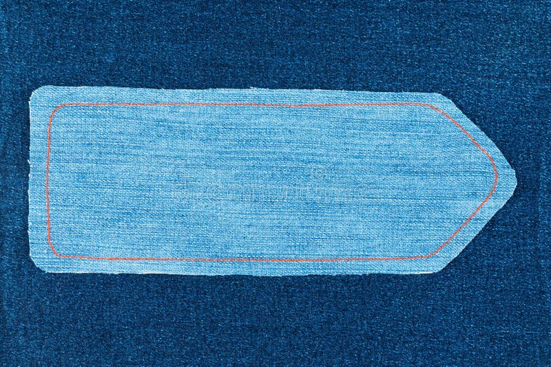 Pointer Made of Denim Fabric with Yellow Stitching on Dark Denim, with ...