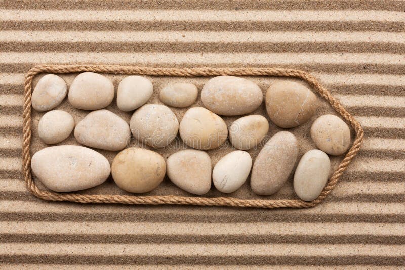 Pointer Made of Rope with White Stones Stock Image - Image of arrows ...