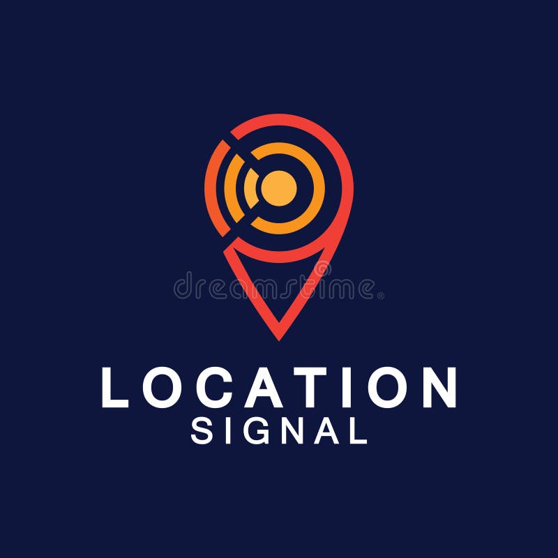 Pointer Map with Wifi Internet Signal Location Connection Icons Logo ...