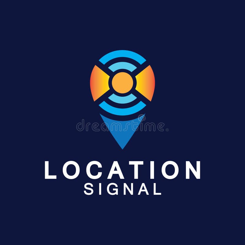 Pointer Map with Wifi Internet Signal Location Connection Icons Logo ...