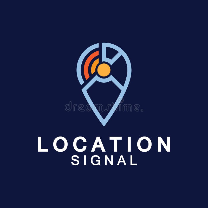 Pointer Map with Wifi Internet Signal Location Connection Icons Logo ...