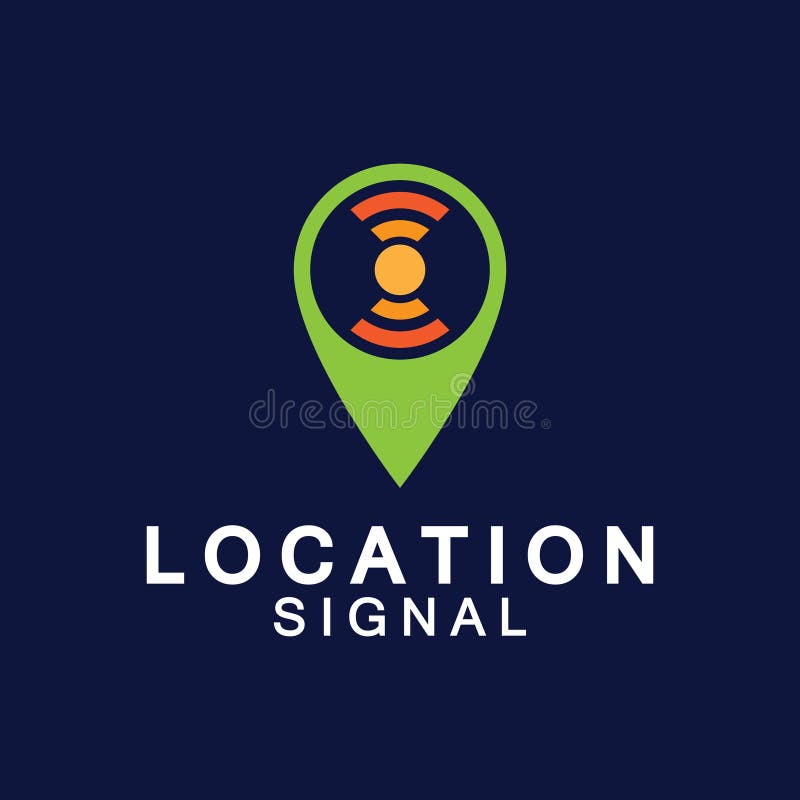 Pointer Map with Wifi Internet Signal Location Connection Icons Logo ...