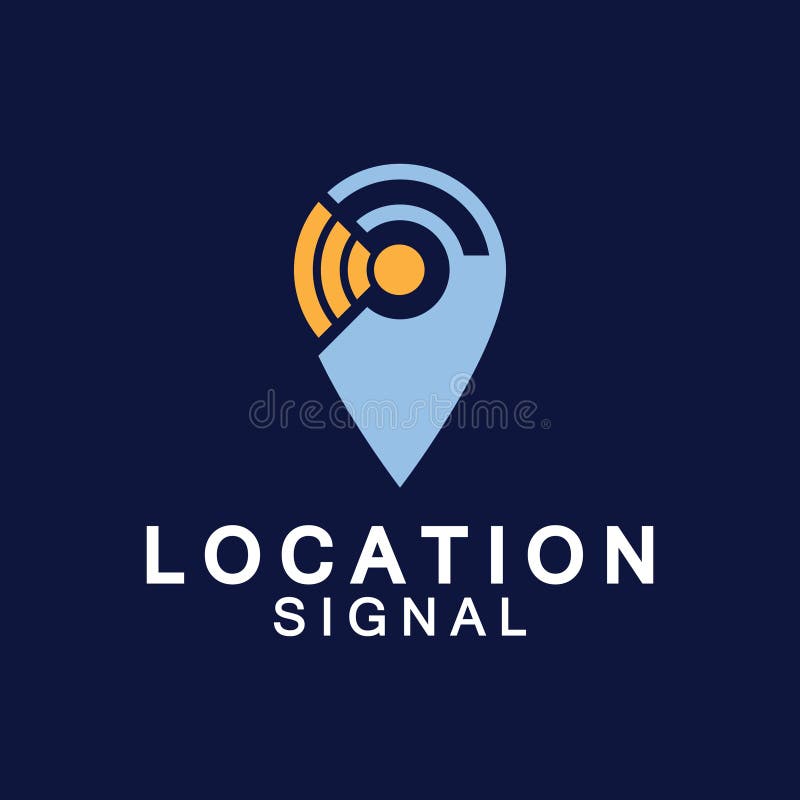 Pointer Map with Wifi Internet Signal Location Connection Icons Logo ...