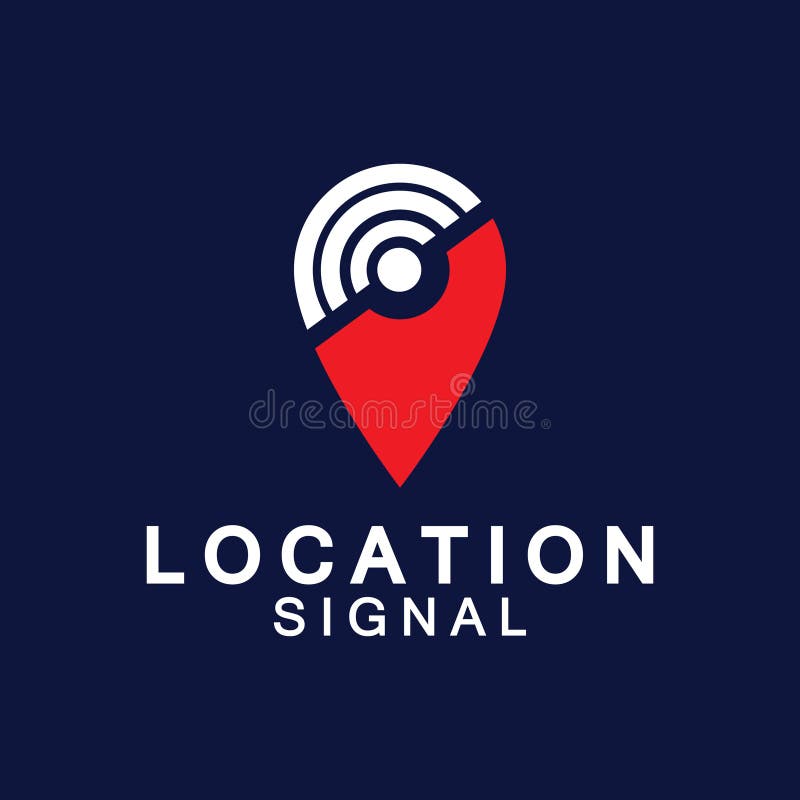 Pointer Map with Wifi Internet Signal Location Connection Icons Logo ...