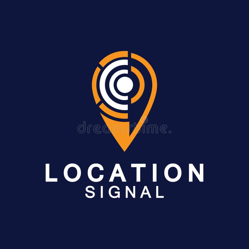 Pointer Map with Wifi Internet Signal Location Connection Icons Logo ...