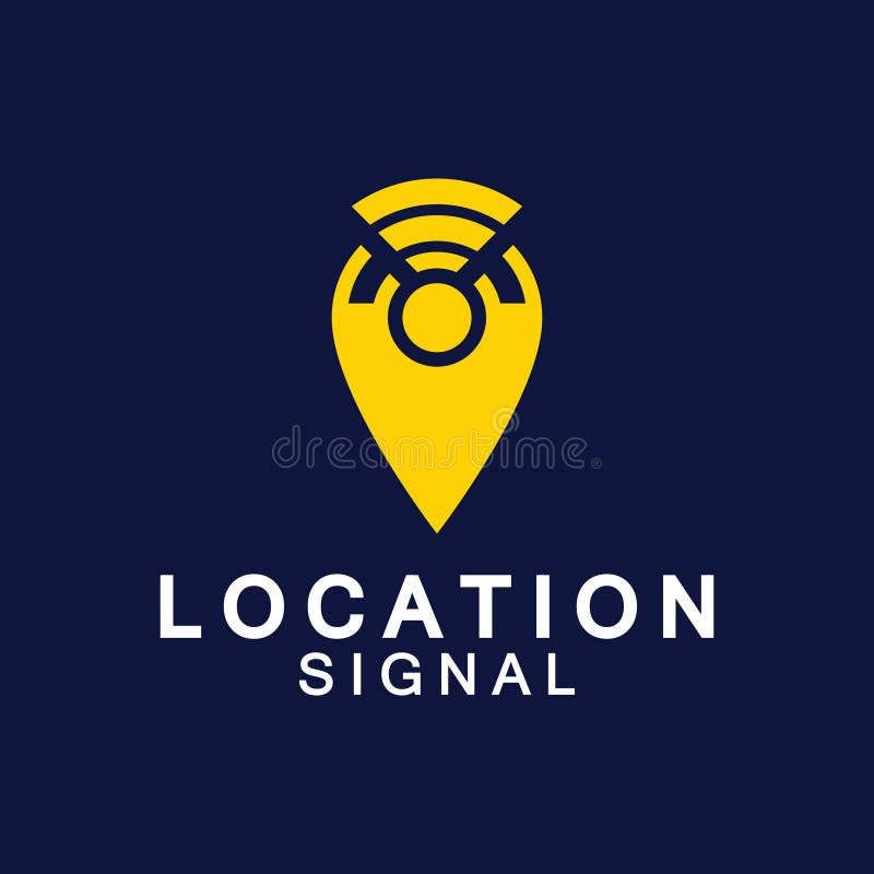 Pointer Map with Wifi Internet Signal Location Connection Icons Logo ...