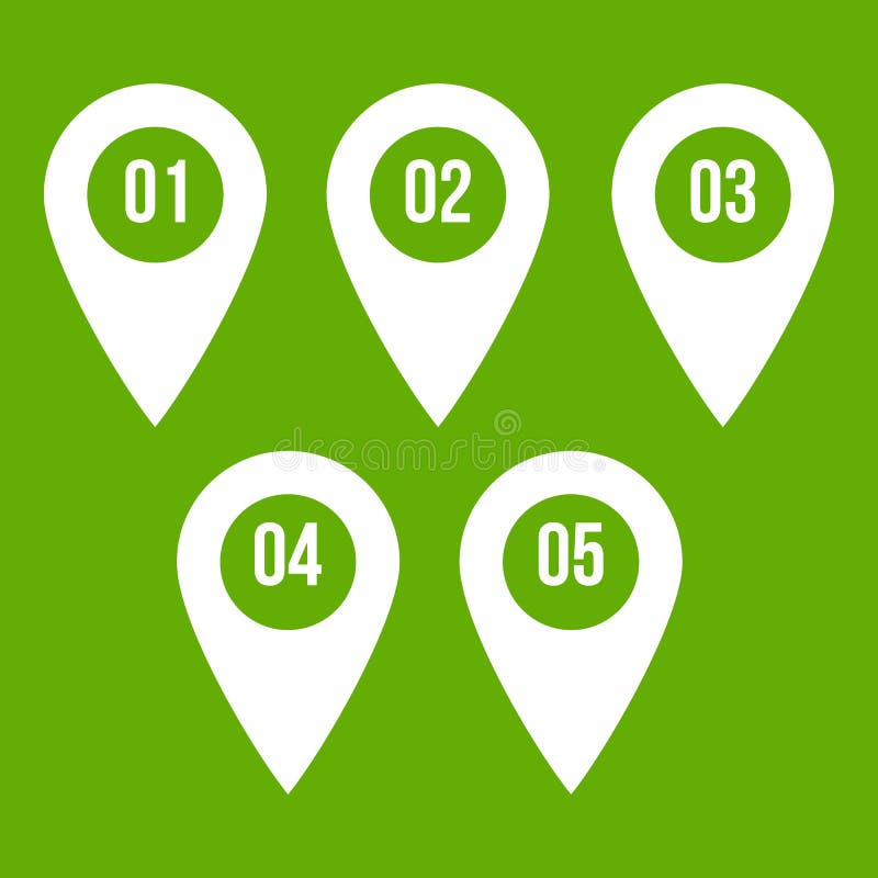 Pointer marks icon green stock vector. Illustration of mark - 109781763