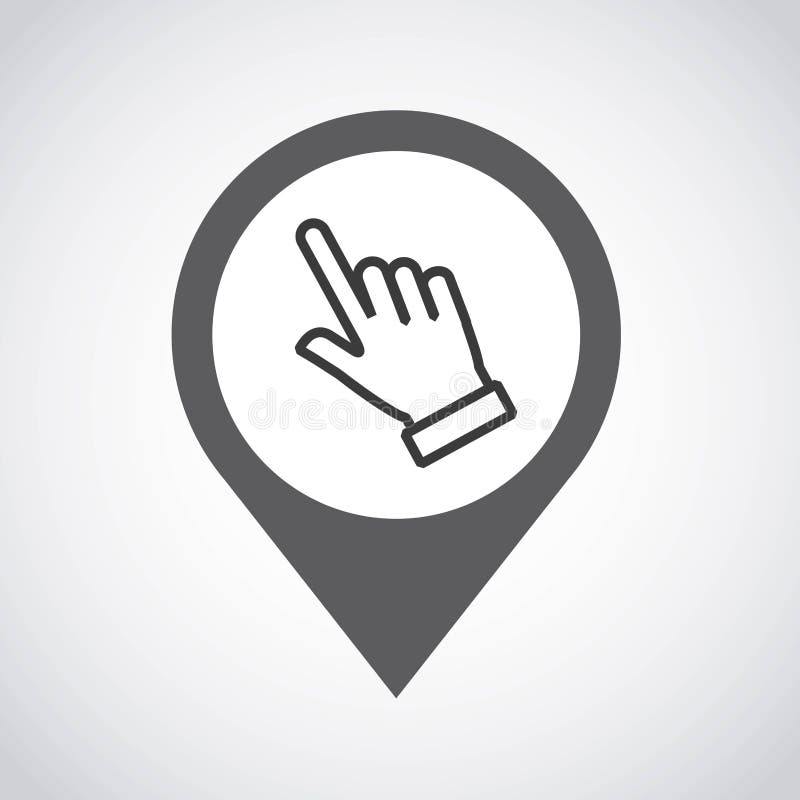 Pointer Pin Location with Hand Stock Vector - Illustration of locator ...