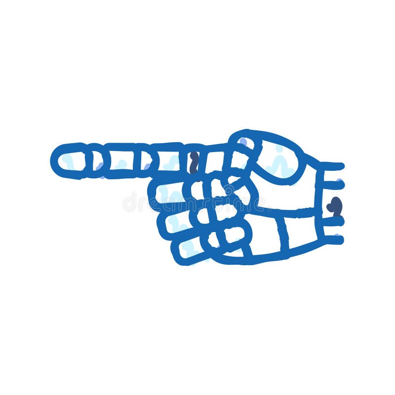 Pointer Robot Hand Gesture Icon Doodle Illustration Stock Vector ...
