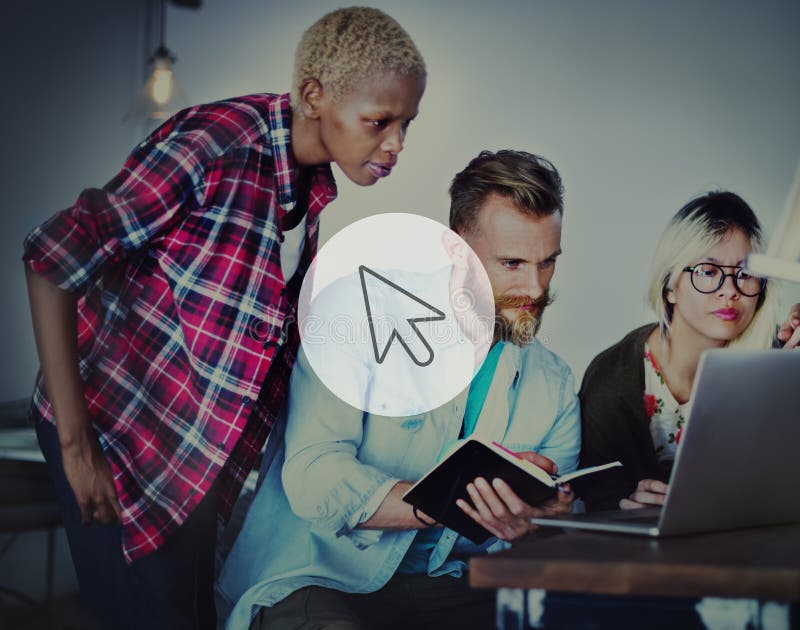 Pointer Selection Cursor Access Connection Networking Concept Stock ...