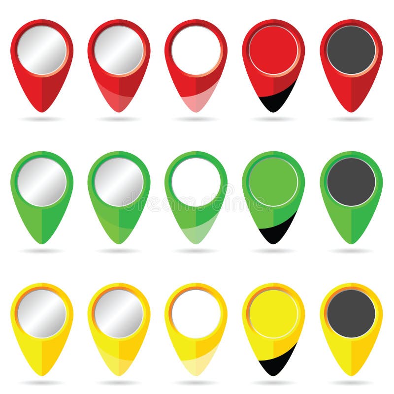 Pointer Set Colored Illustration Stock Vector - Illustration of pointer ...