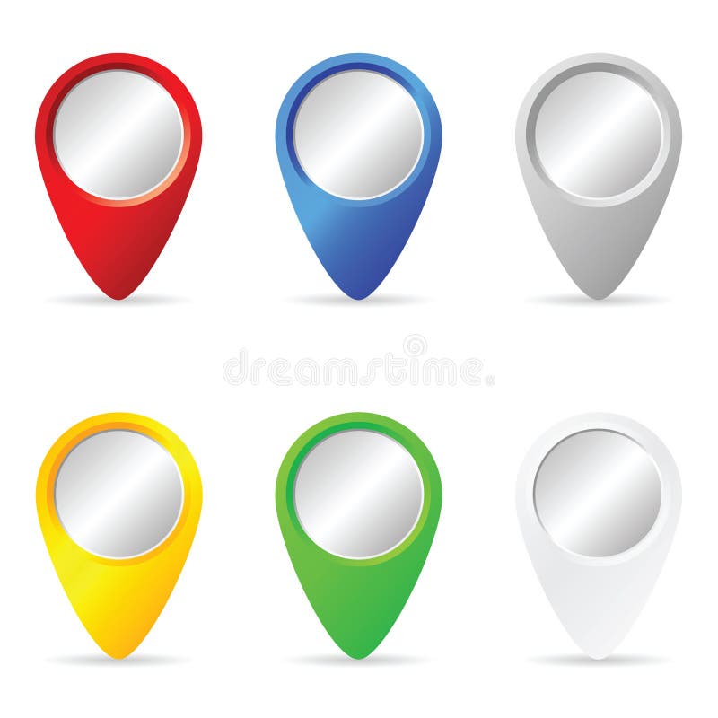 Pointer Set in Various Color Illustration Stock Vector - Illustration ...