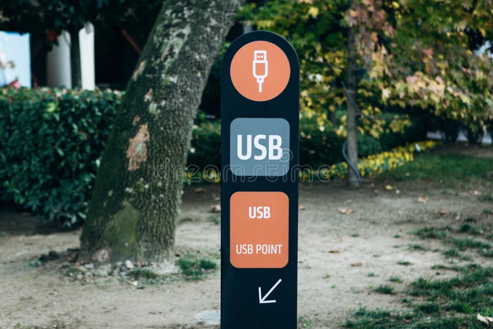 Pointer or Sign of USB Point Stock Image - Image of energy, phone ...