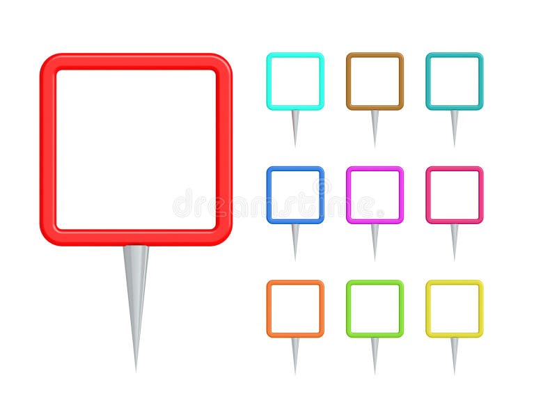 Pointer square pin stock illustration. Illustration of location - 32543152