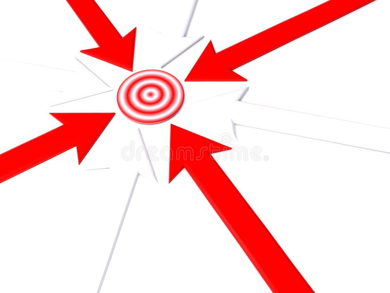 Pointer to target stock illustration. Illustration of light - 6418793