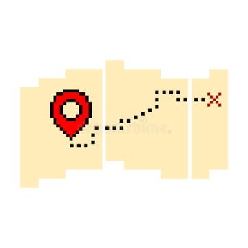 Pixel Art Treasure Map Stock Illustrations – 75 Pixel Art Treasure Map ...