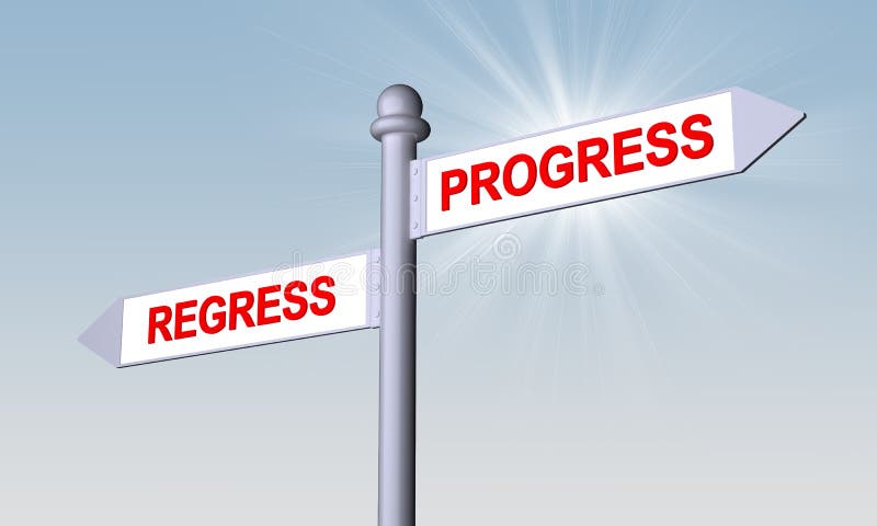 Pointers with Directions Progress and Regress Stock Illustration ...