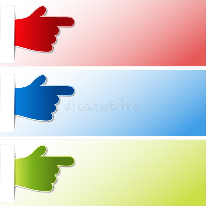 Pointers of Hand - Navigation Template Stock Vector - Illustration of ...