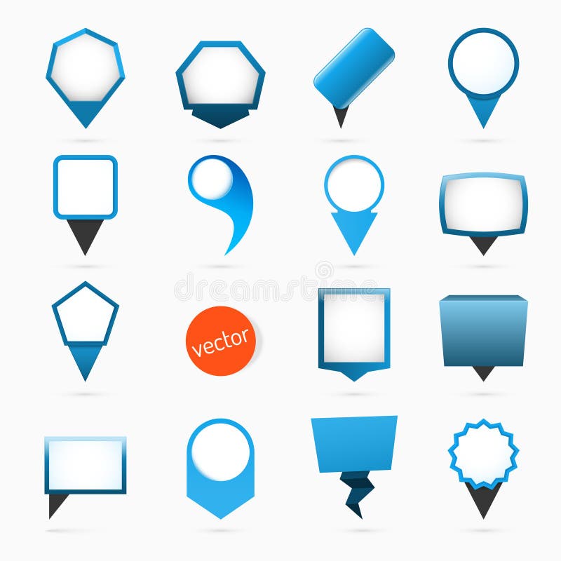 Pointers Labels Vector Graphics, Blue Variant Stock Vector ...